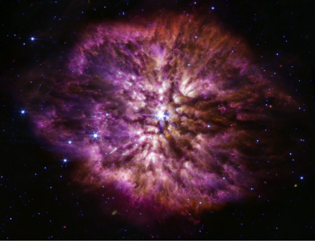 El James Webb captó una hermosa nebulosa alrededor de una estrella Wolf ...
